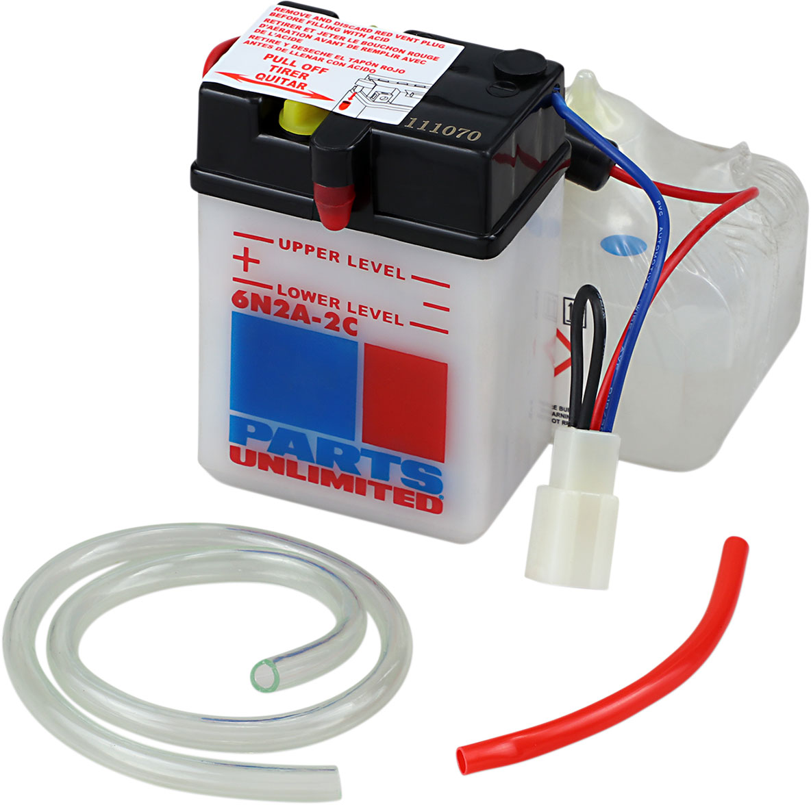 Parts Unlimited 6V Conventional Battery Kit 6N2A-2C (2113-01