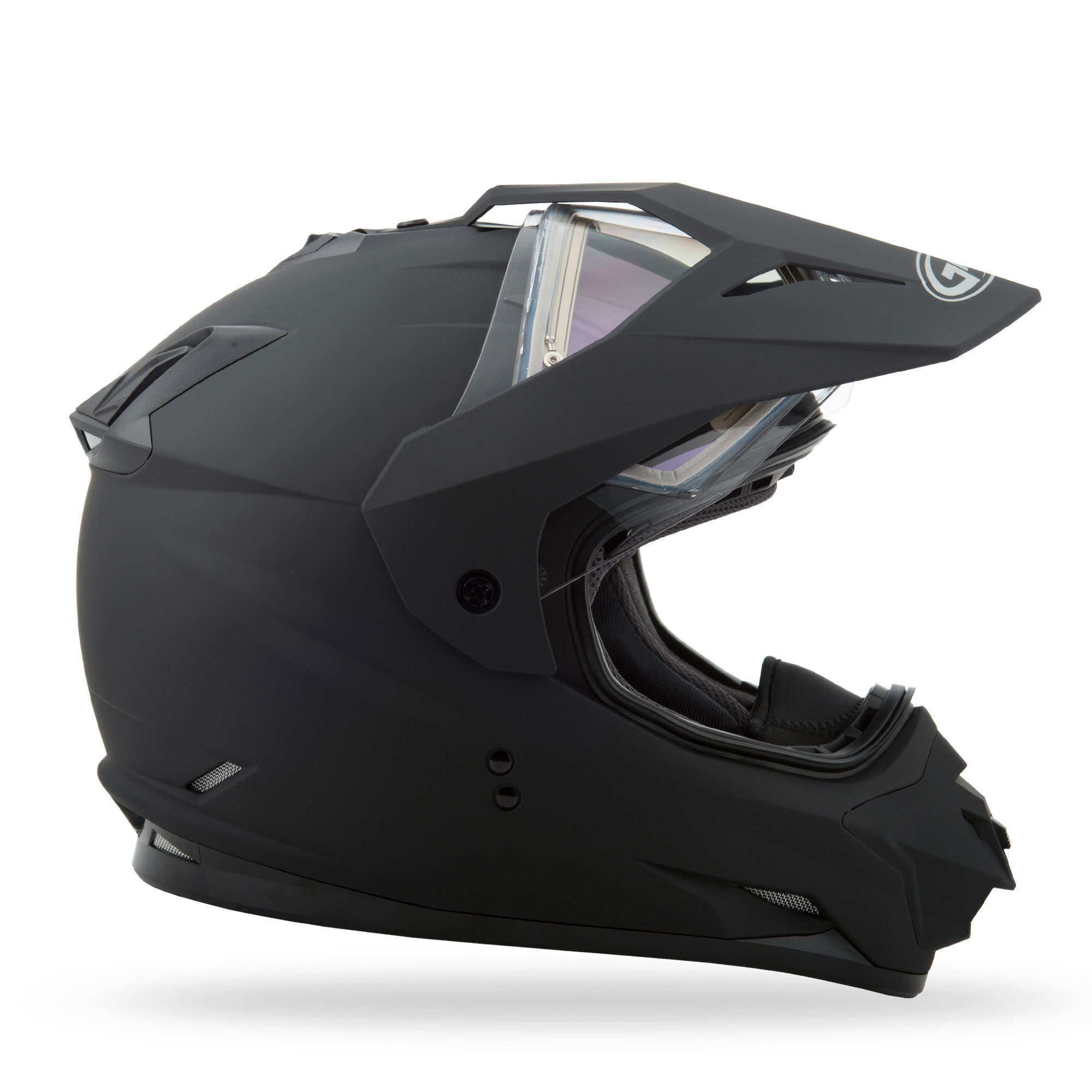 GMAX GM11S Snow Sport Adventure Helmet (Flat Black w/ Electr