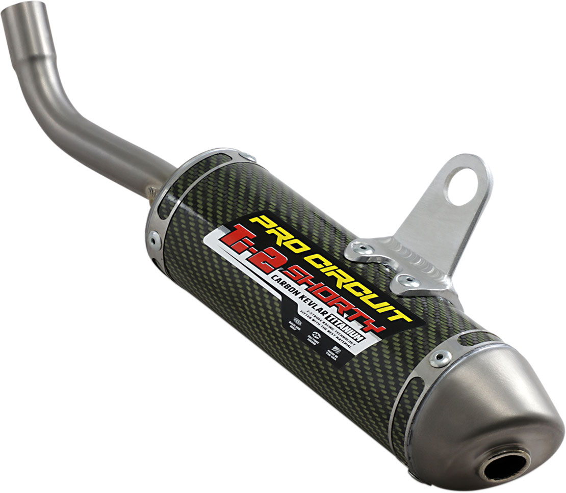 Pro Circuit Ti-2 Shorty Carbon/Titanium Silencer (Brushed; C