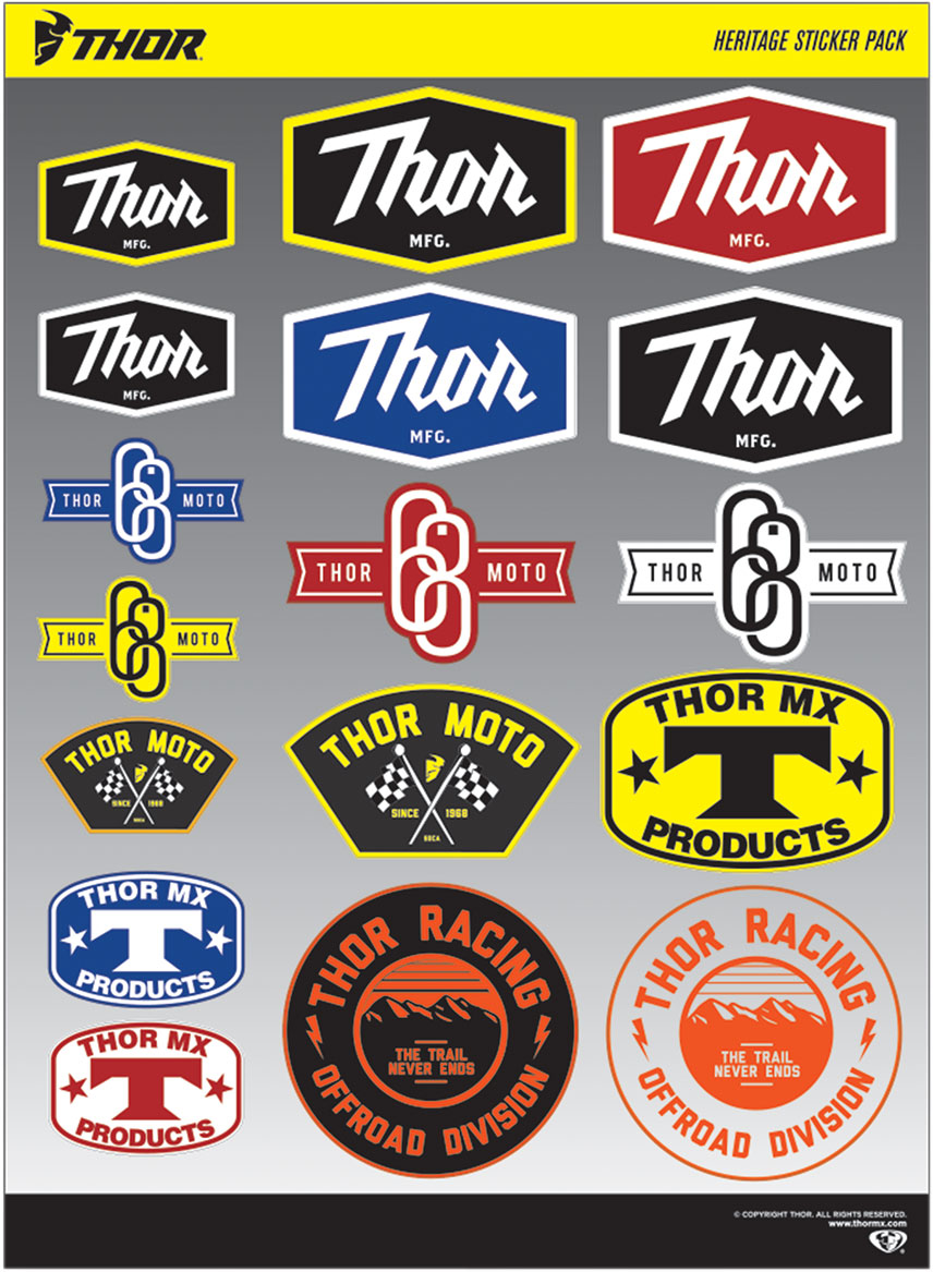 Thor MX Heritage Decal Sheet-THR 4320-1572